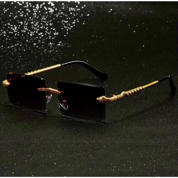 Accessories | Mens Rimless Snake Leg Sunglasses Uv Resistant For Street ...